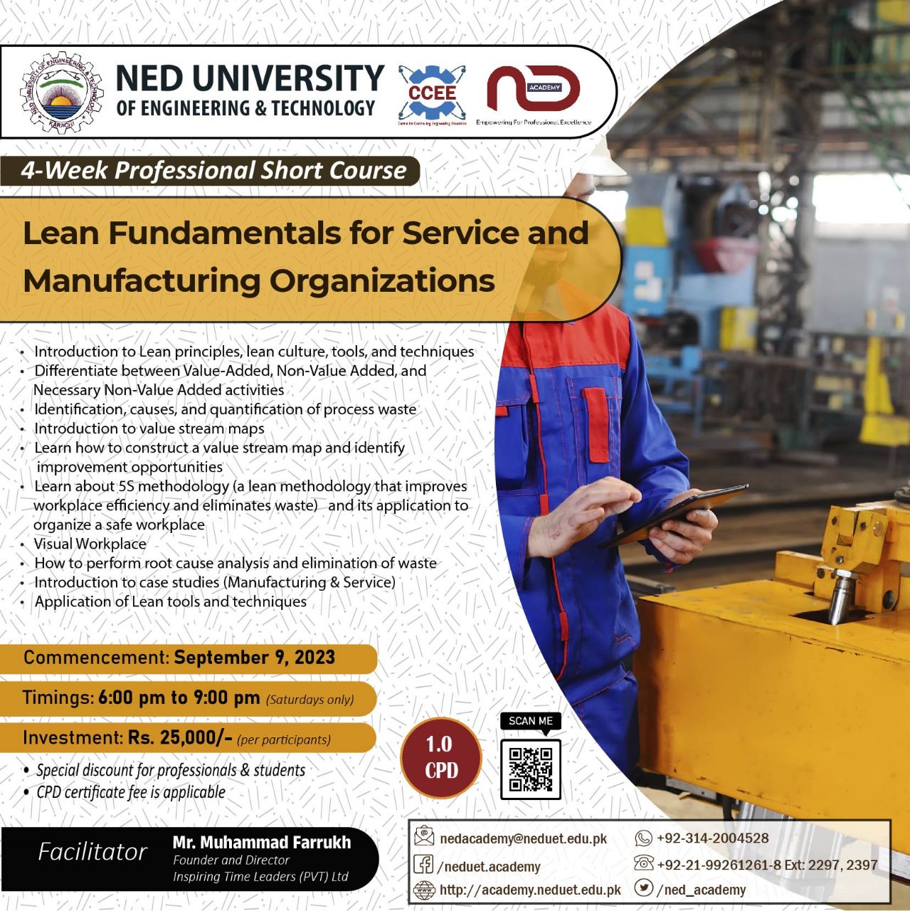 Lean Fundamentals for Service and Manufacturing Organizations | NED Academy - CCEE | CMPP | PTMC